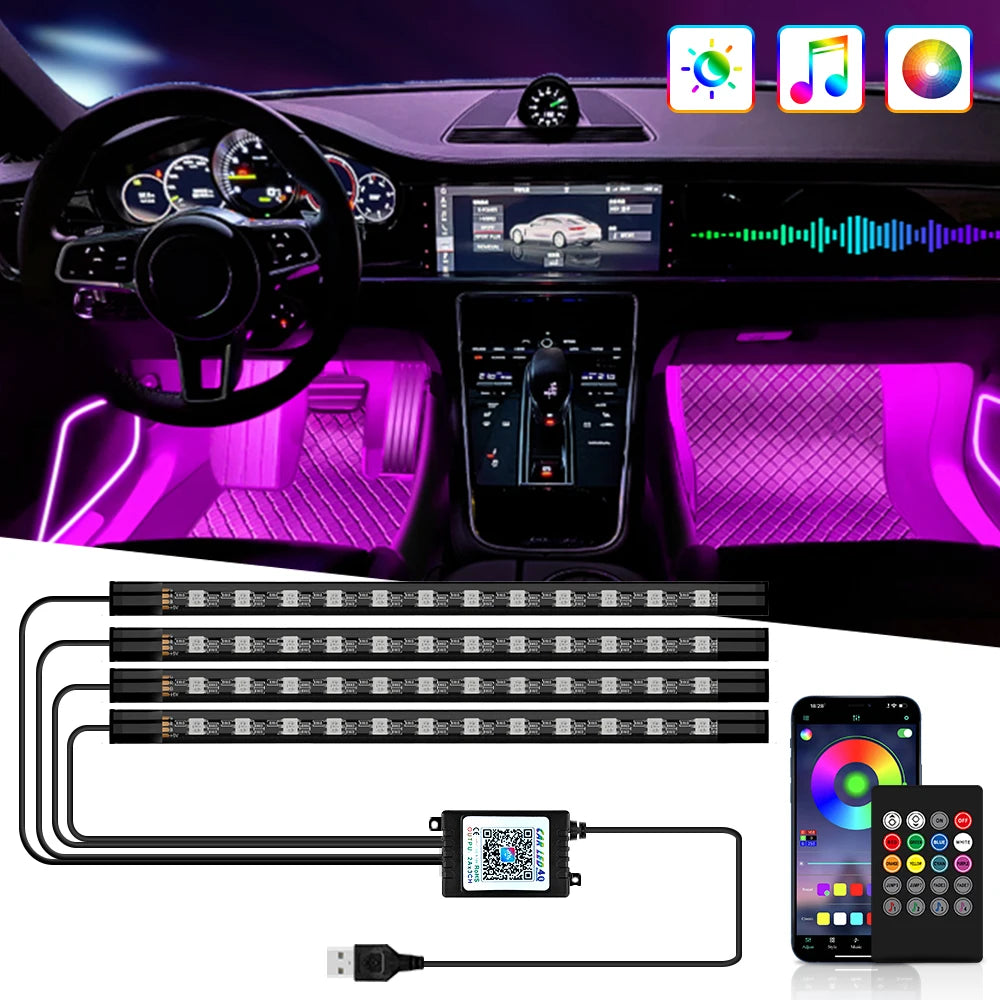 GlowRide Neon Ambient Car Strip – PrimeGear